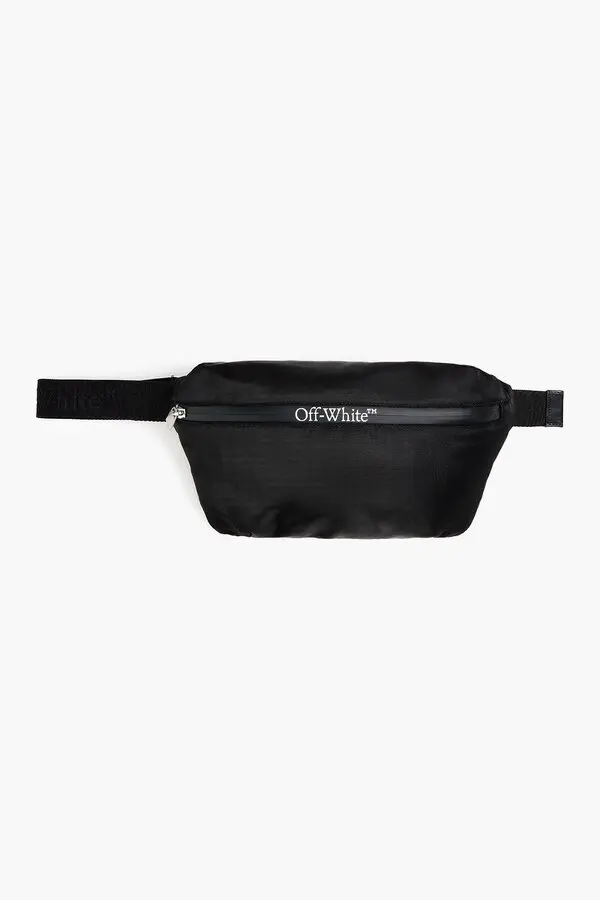 Off-White Leather-trimmed Shell Belt Bag - Black