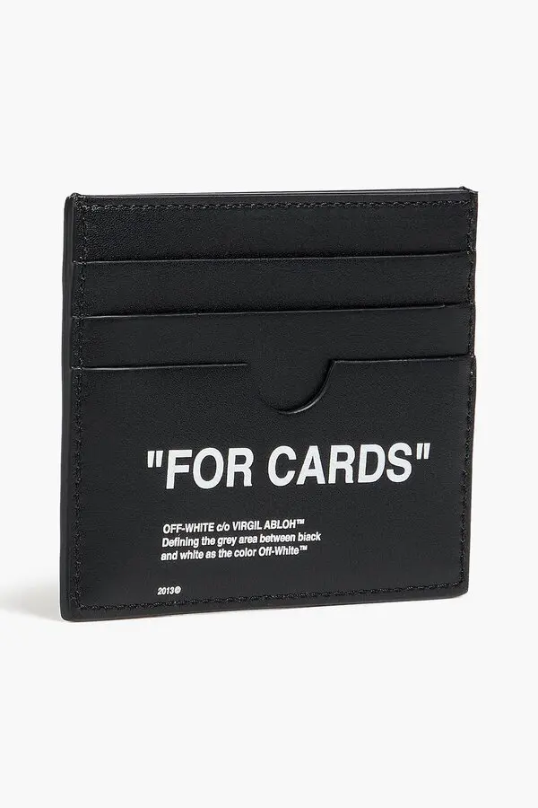 Off-White Printed Leather Cardholder
