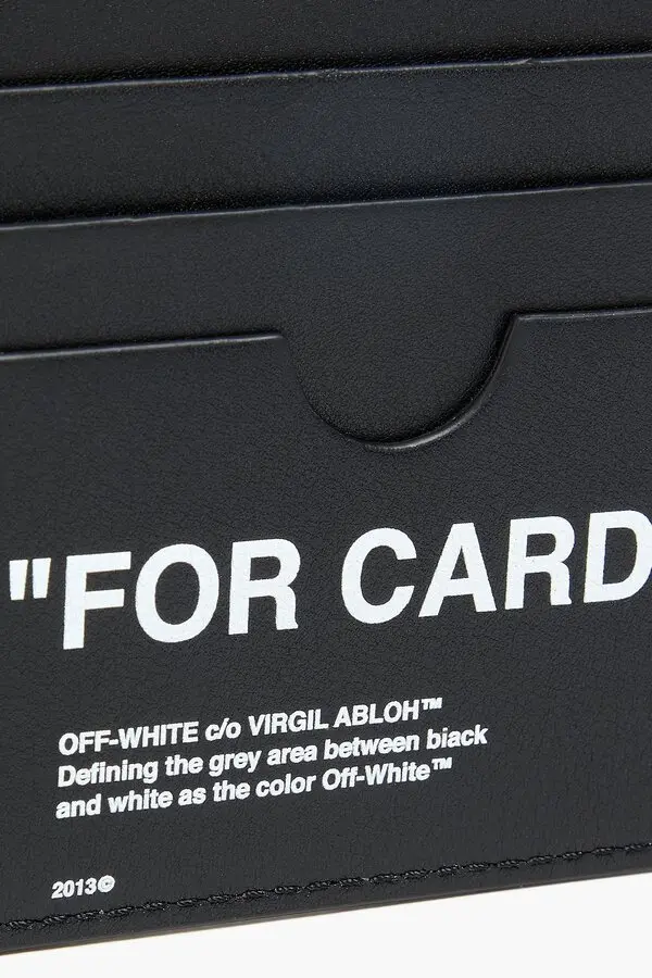 Off-White Printed Leather Cardholder