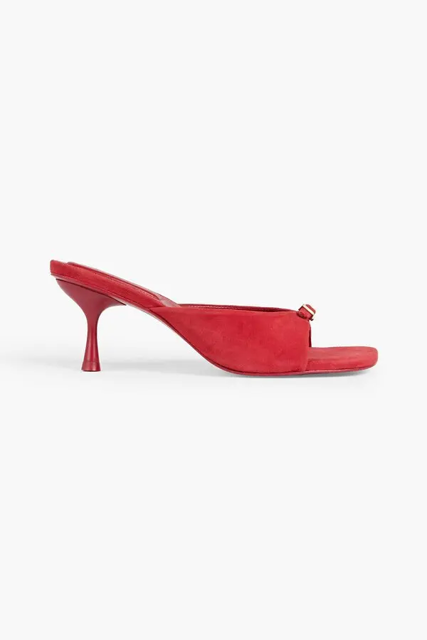 Simkhai Carey Suede Mules - Red