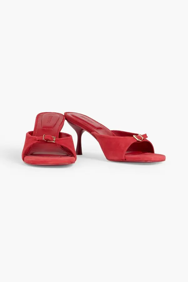 Simkhai Carey Suede Mules - Red