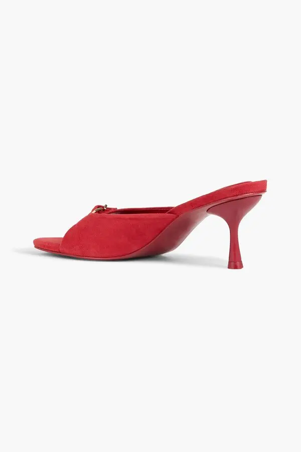 Simkhai Carey Suede Mules - Red