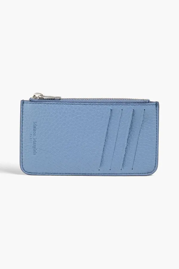 MAISON MARGIELA Four Stitches Pebbledleather Cardholder - Light Blue