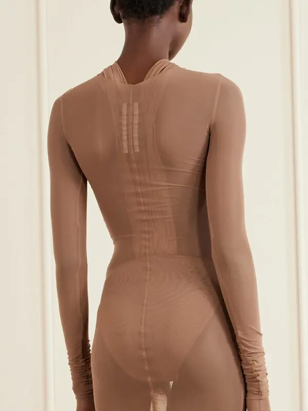 Rick Owens Gathered Cotton-jersey Bodysuit