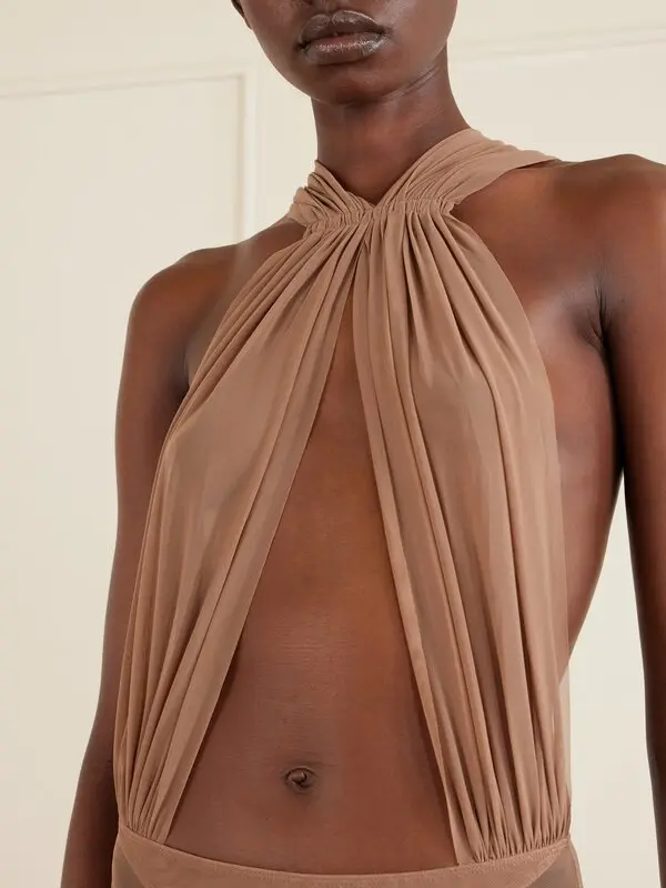 Rick Owens Gathered Cotton-jersey Bodysuit