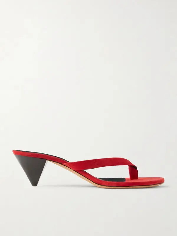 JUDE Rooty Suede Sandals - Red