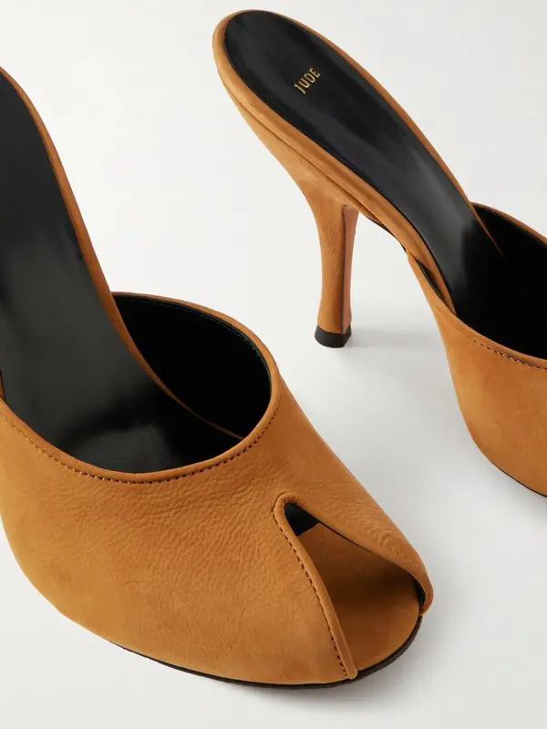 JUDE Date Suede Mules - Brown