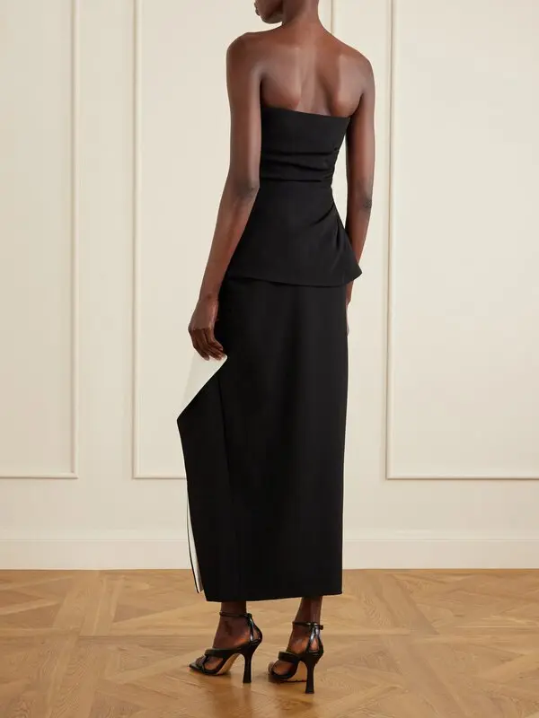 Proenza Schouler Damea Strapless Crepe Top - Black