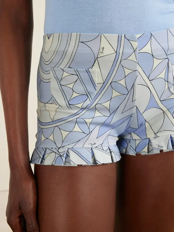 Emilio Pucci Printed Cotton-jersey Shorts