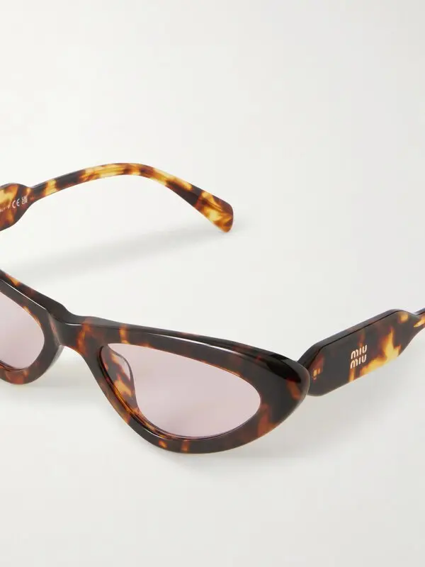 Miu Miu Cat-eye Acetate Sunglasses - Tortoiseshell