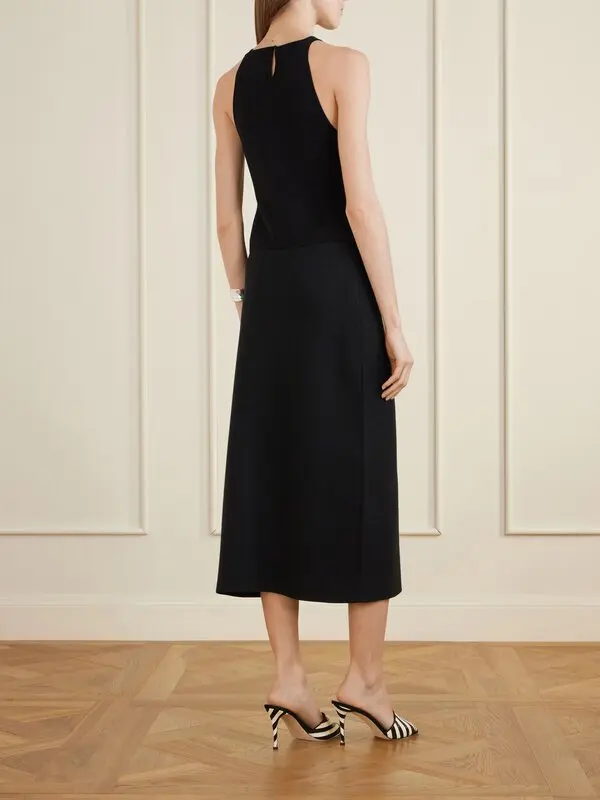 Carolina Herrera Cropped Ribbed-knit Jersey Tank