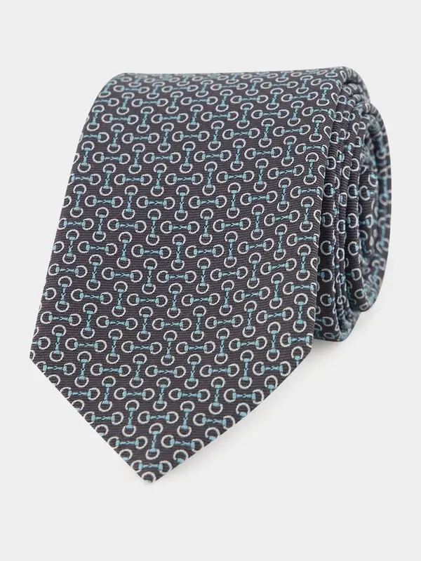 Gucci Horsebit Silk Jacquard Neck Tie - Multicolour