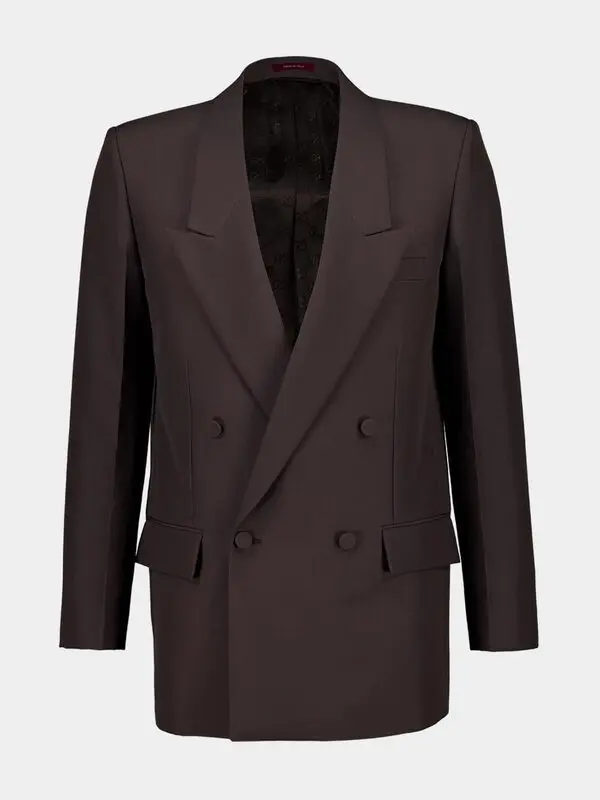 Gucci Double-breasted Panama Jacket - Brown