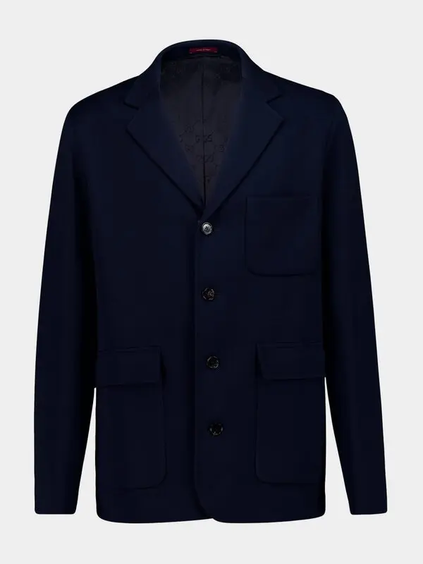 Gucci Dark Cotton Jersey Blazer