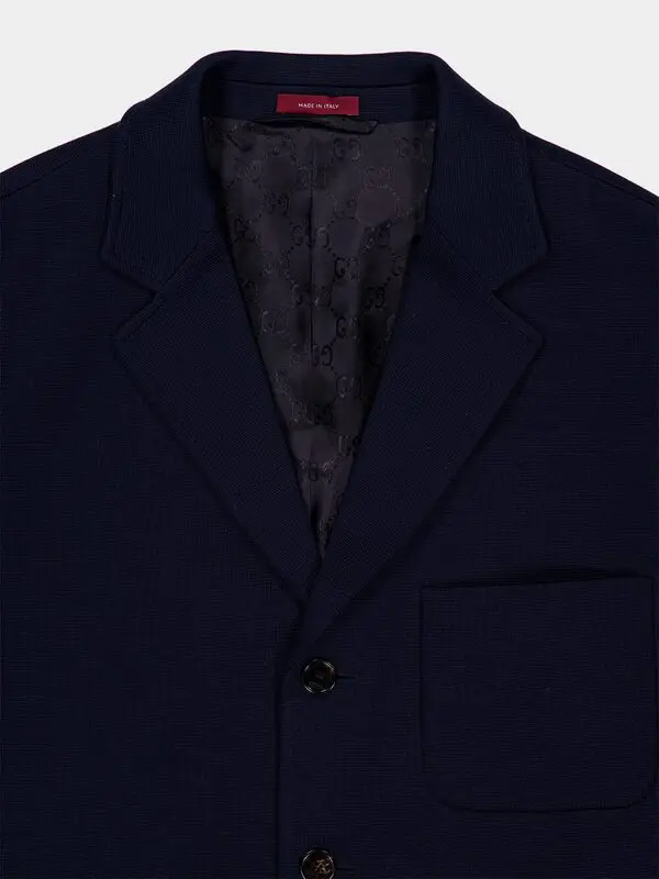 Gucci Dark Cotton Jersey Blazer