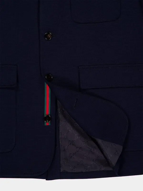 Gucci Dark Cotton Jersey Blazer