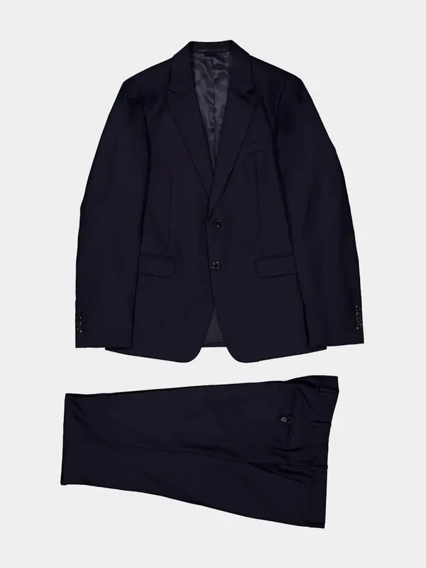 Prada Navy Wool-cashmere Slim Suit - Blue