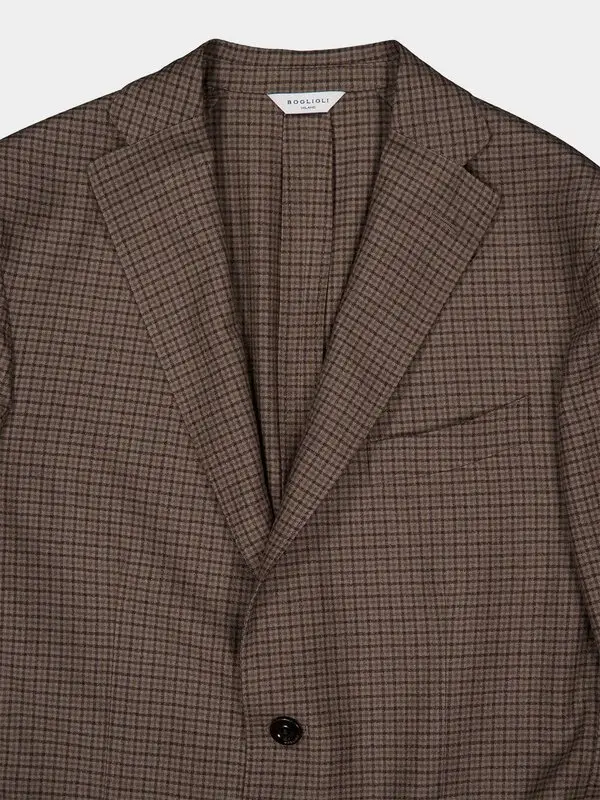 Boglioli Virgin Wool Two-button Blazer - Brown