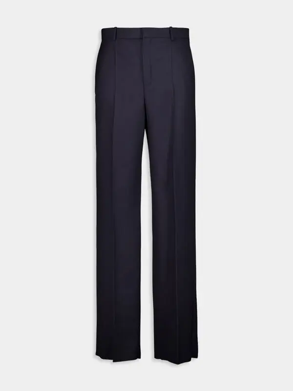 Saint Laurent High-rise Tailored Wool Pants - Blue