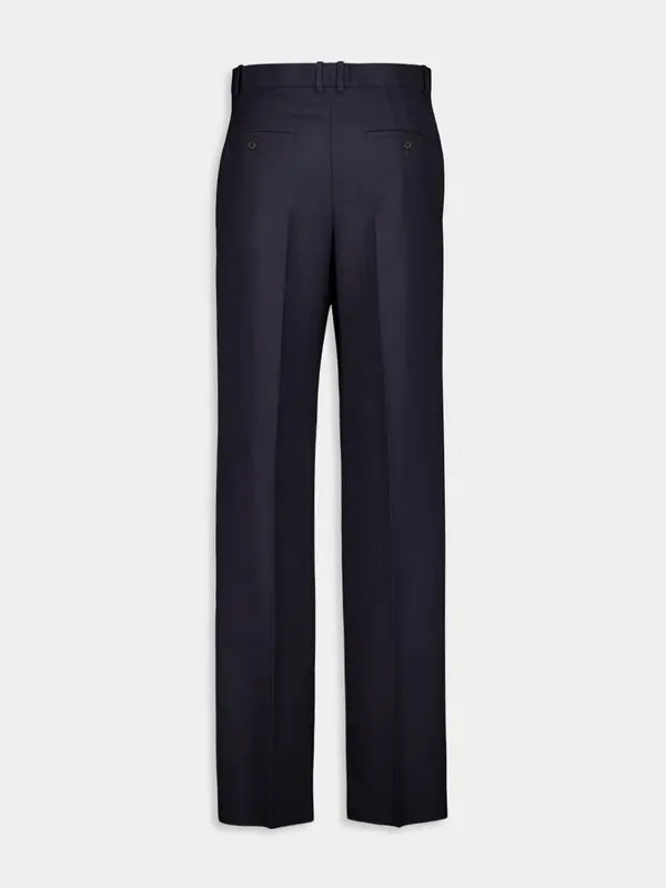 Saint Laurent High-rise Tailored Wool Pants - Blue