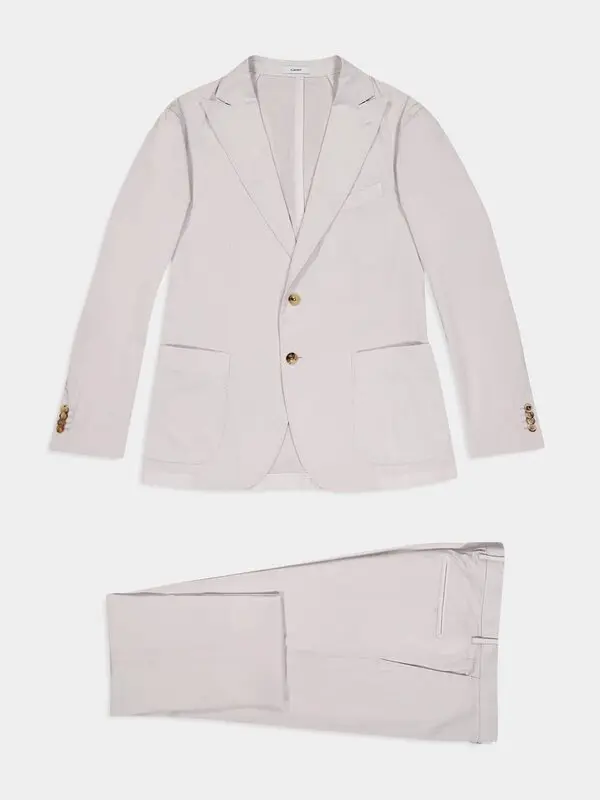 Boglioli Beige Cotton Suit - Grey