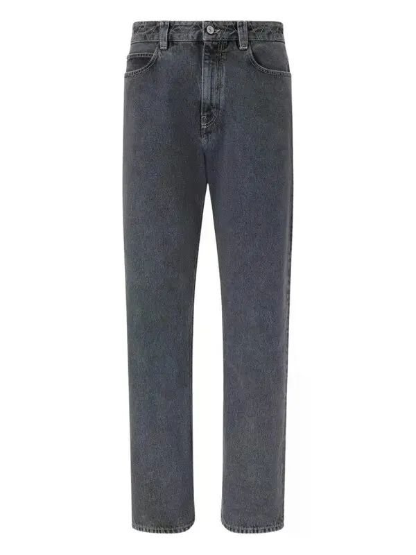 FERRARI Marbled-denim Five-pocket Jeans
