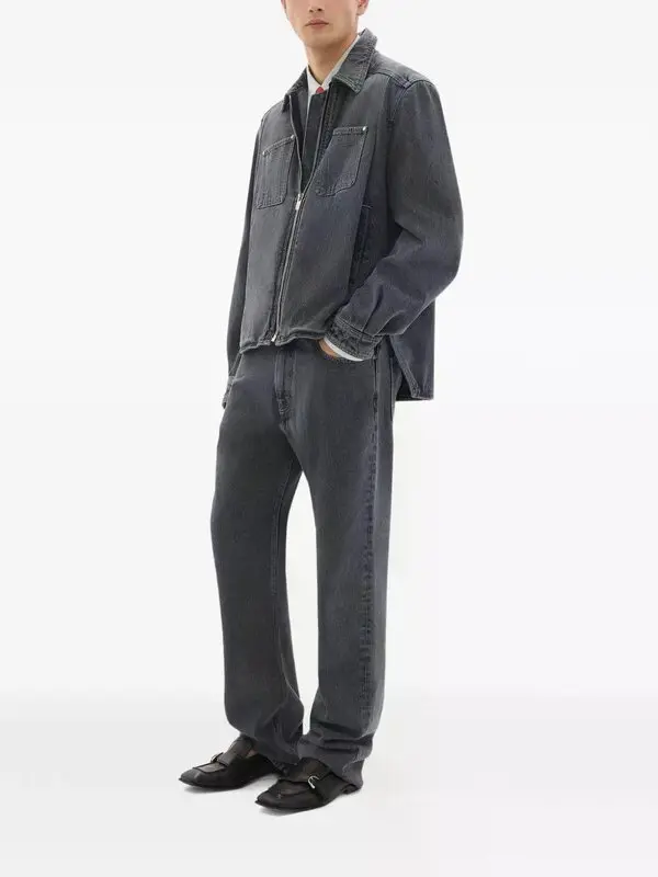 FERRARI Marbled-denim Five-pocket Jeans