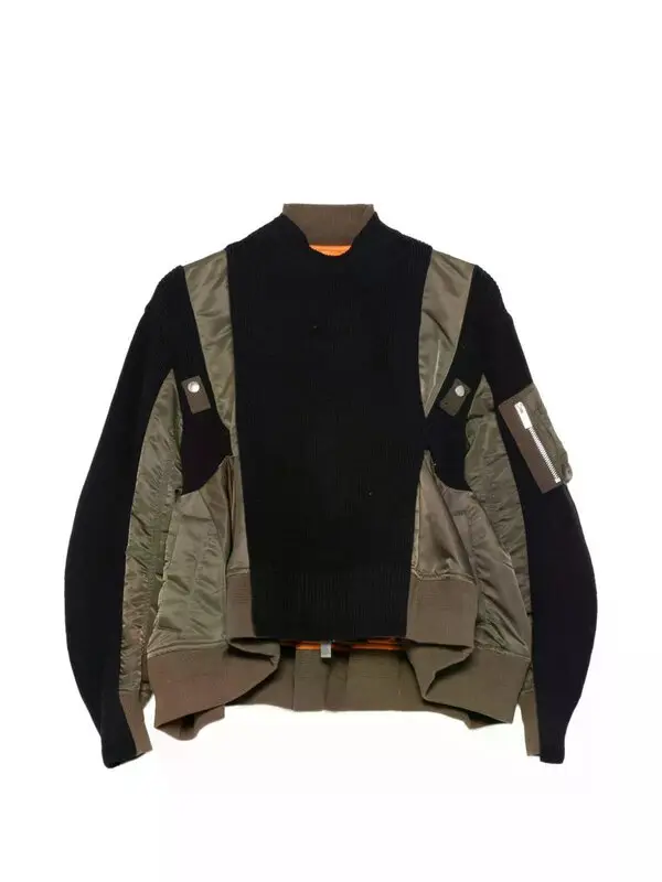 Sacai Paneled Zip-up Jacket