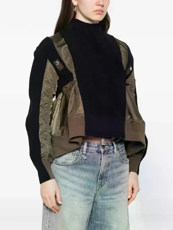 Sacai Paneled Zip-up Jacket