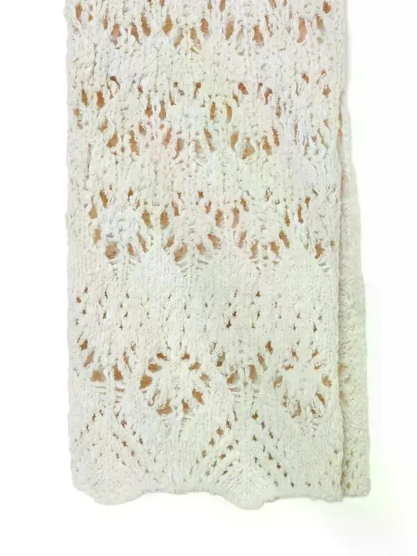 Alanui Crochet Knit Trousers - Neutrals