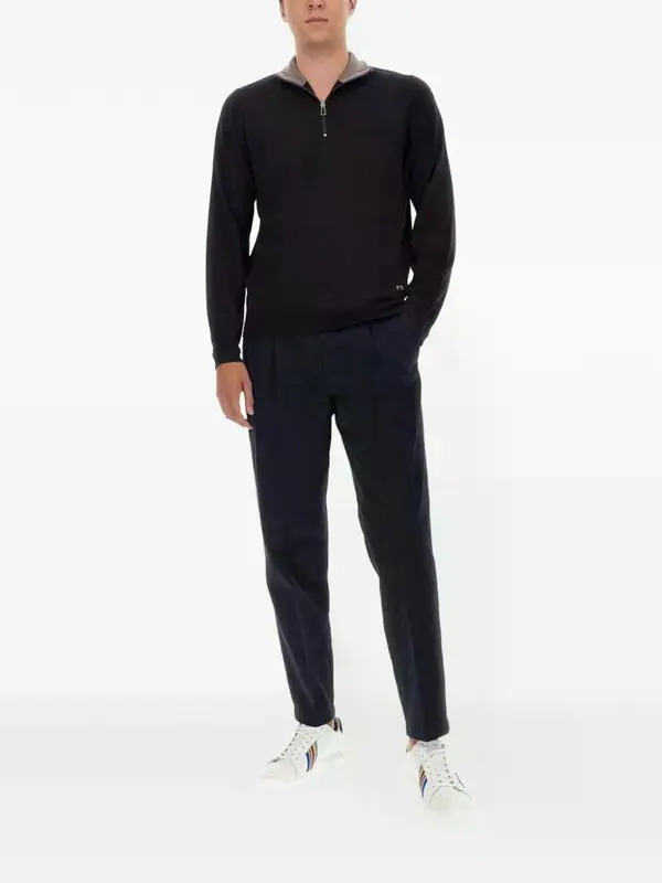 Paul Smith Logo-embroidered Half-zip Sweater