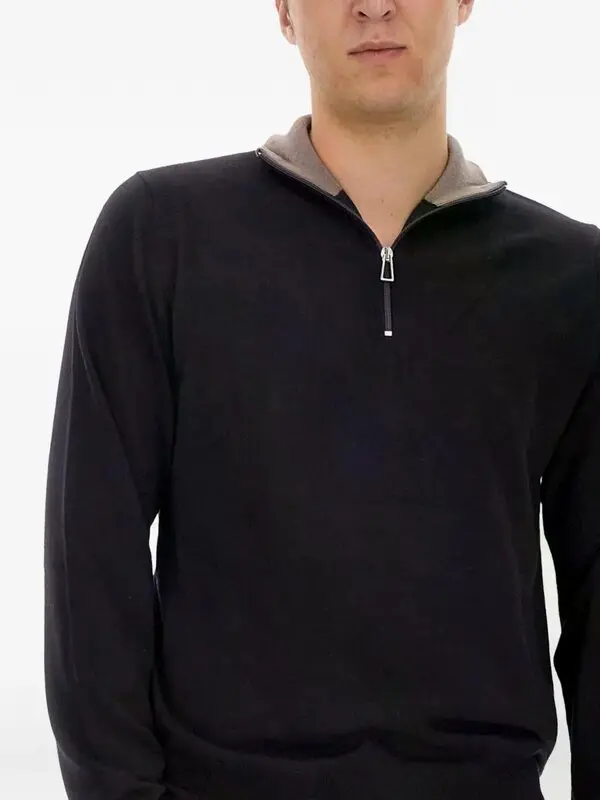 Paul Smith Logo-embroidered Half-zip Sweater