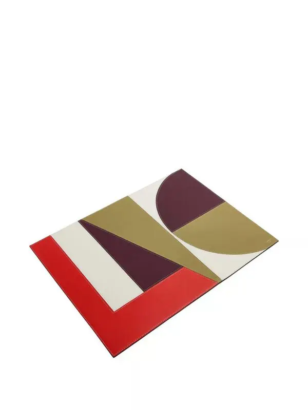 LANCEL Geometric Leather Desk Pad