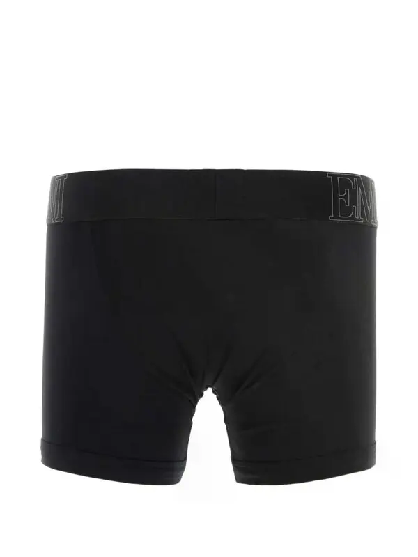 Emporio Armani Logo-detail Boxers - Black