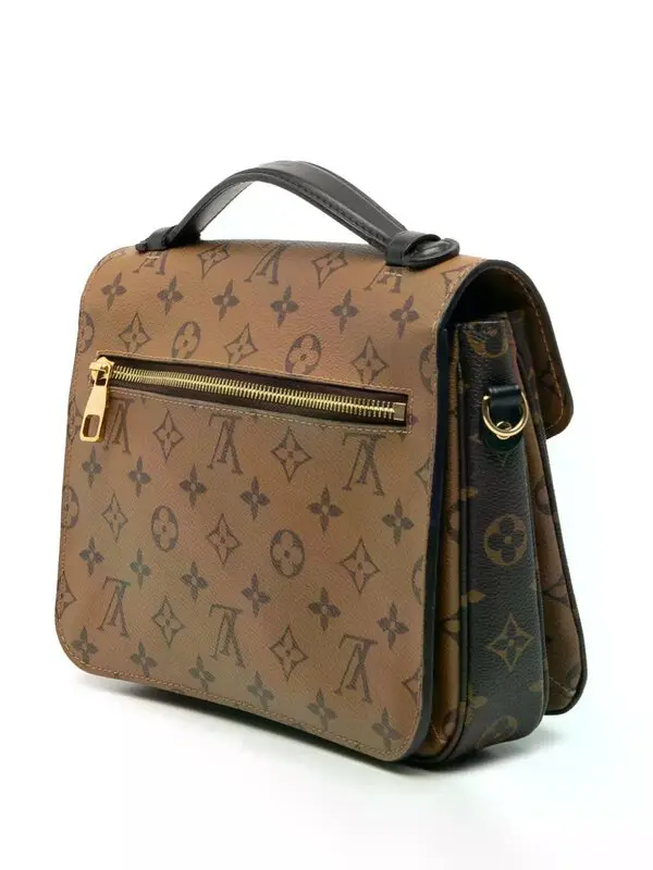LOUIS VUITTON Monogram Reverse Pochette Metis Satchel - Brown