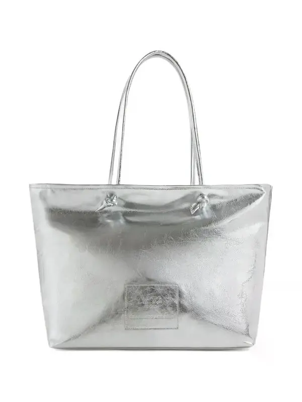 V°73 Logo-patch Leather Tote Bag