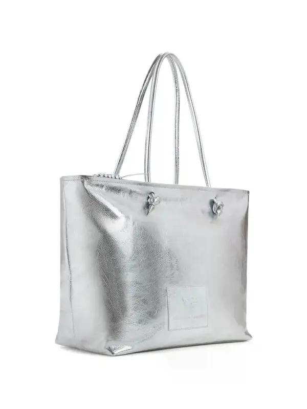 V°73 Logo-patch Leather Tote Bag