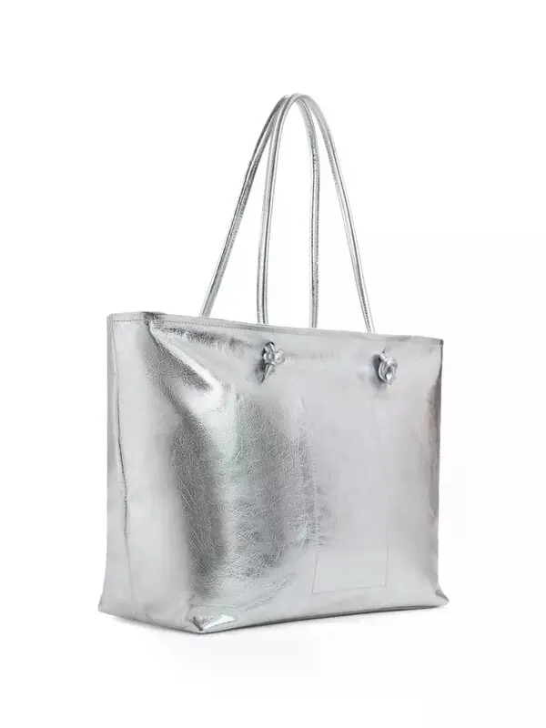 V°73 Logo-patch Leather Tote Bag