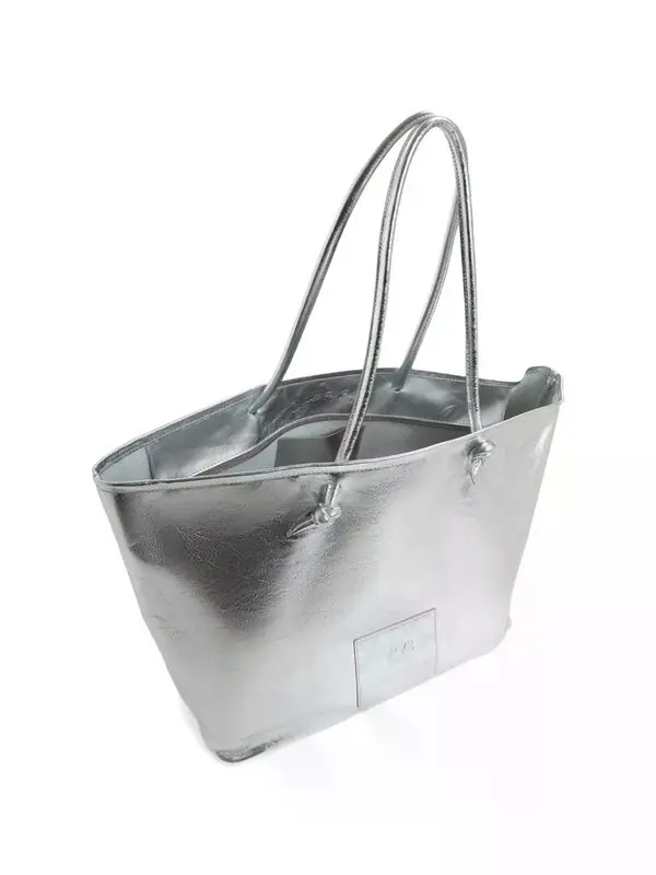 V°73 Logo-patch Leather Tote Bag