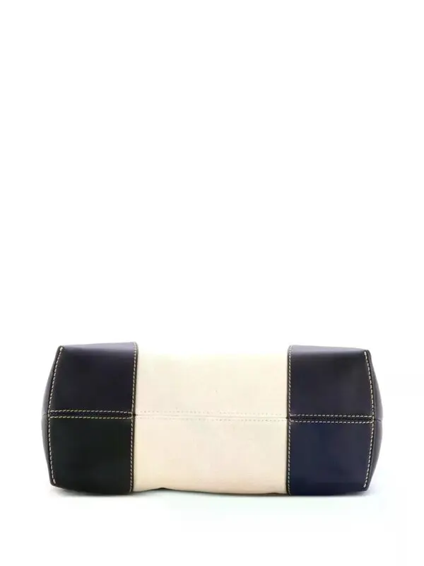 Fendi Logo The Way Canvas And Leather Medium Satchel - Black