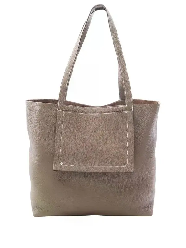 Hermès 2024 Taurillon Clemence Cabasellier 46 Tote Bag - Grey