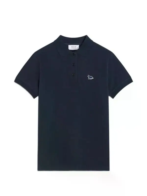 Maison Kitsuné Fox-patch Polo Shirt - Blue