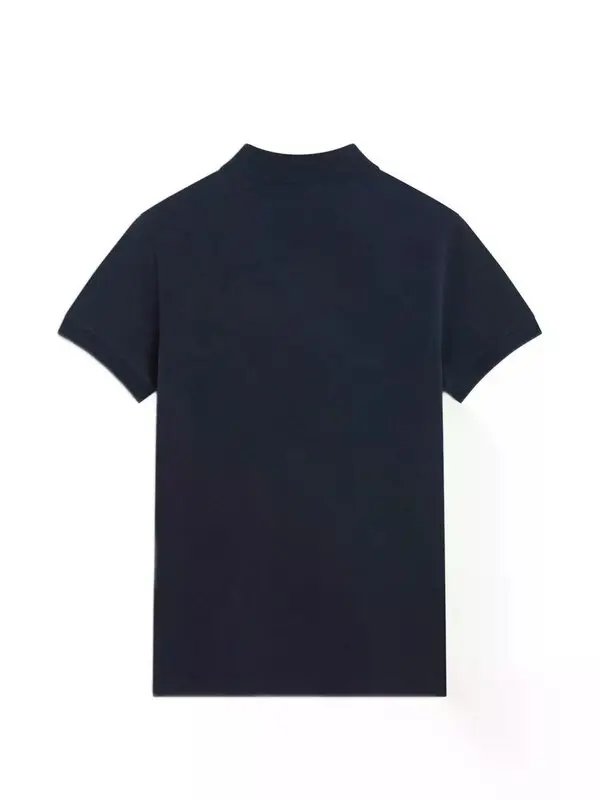 Maison Kitsuné Fox-patch Polo Shirt - Blue