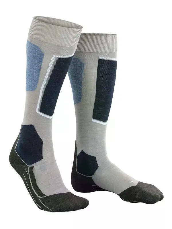 Falke Geometric-pattern Ski Socks - Grey