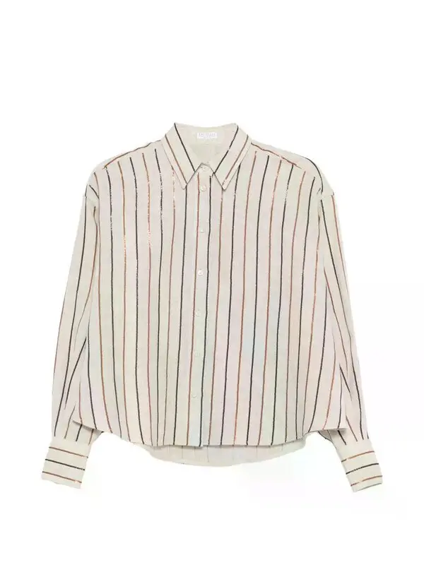 Brunello Cucinelli Striped Shirt - Neutrals