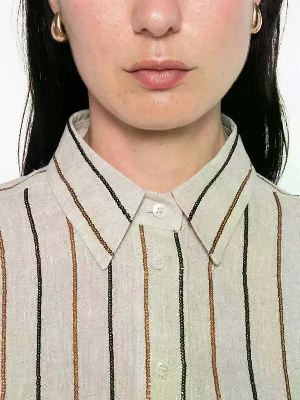 Brunello Cucinelli Striped Shirt - Neutrals
