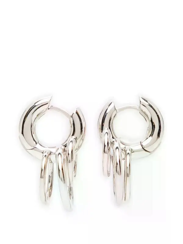 PANCONESI Pierced Hoop Earrings - Silver
