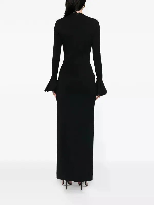 Solace London Hutton V-neck Maxi Dress - Black