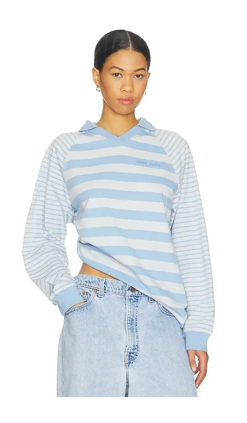 SAMSOE SAMSOE Saella Long Sleeve Polo - Blue