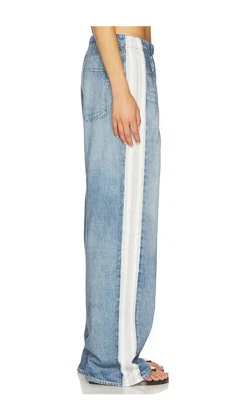 Rag & Bone Wide Leg Terry Jeans - Blue